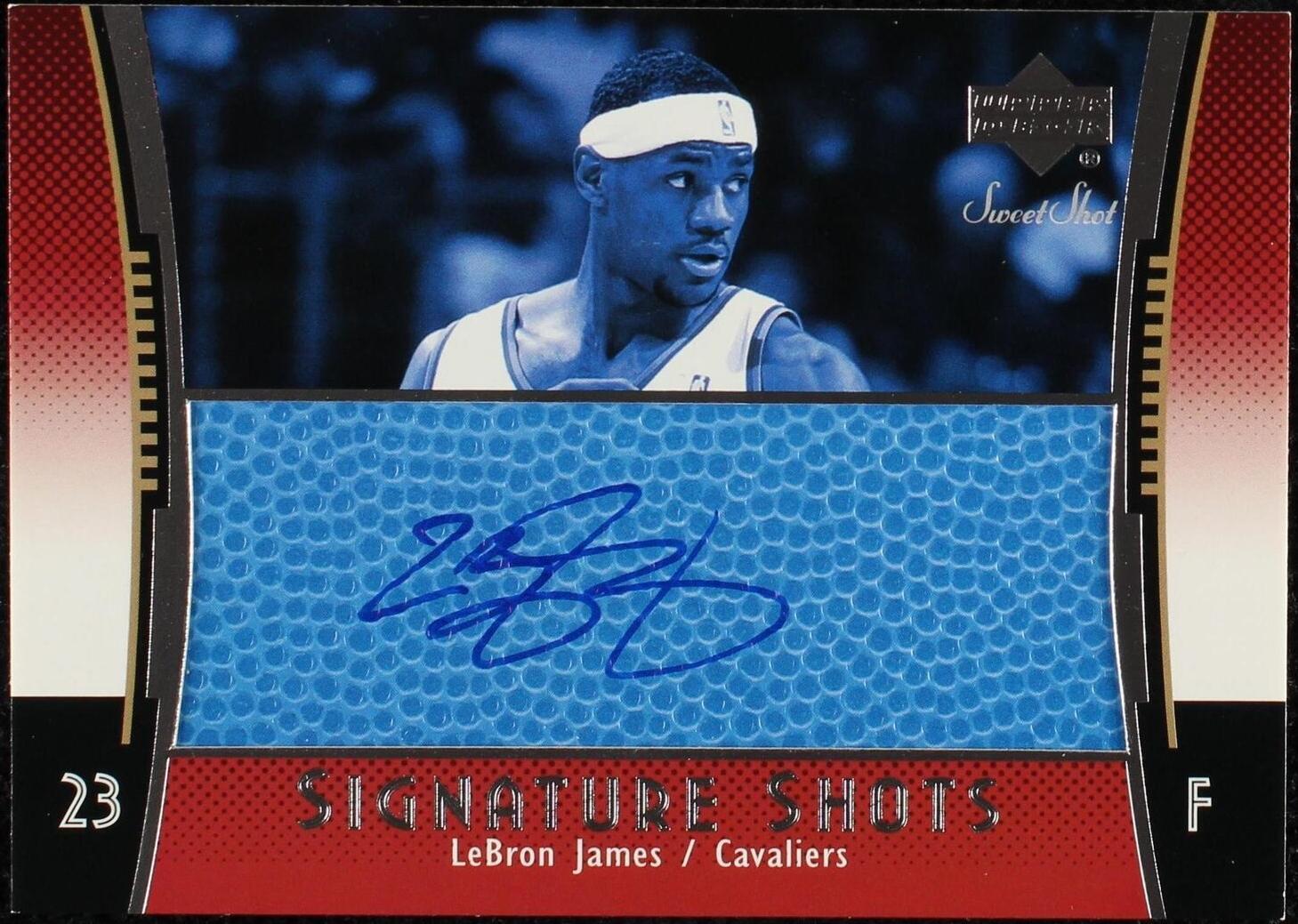 2004-05 Upper Deck Sweet Shot - Signature Shots LeBron James #SSB-LJ ...