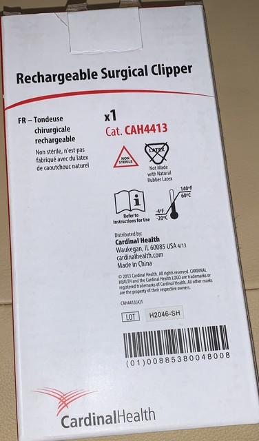 Cardinal Health CAH4413 Rechargeable Surgical Clipper Only 22457 for ...
