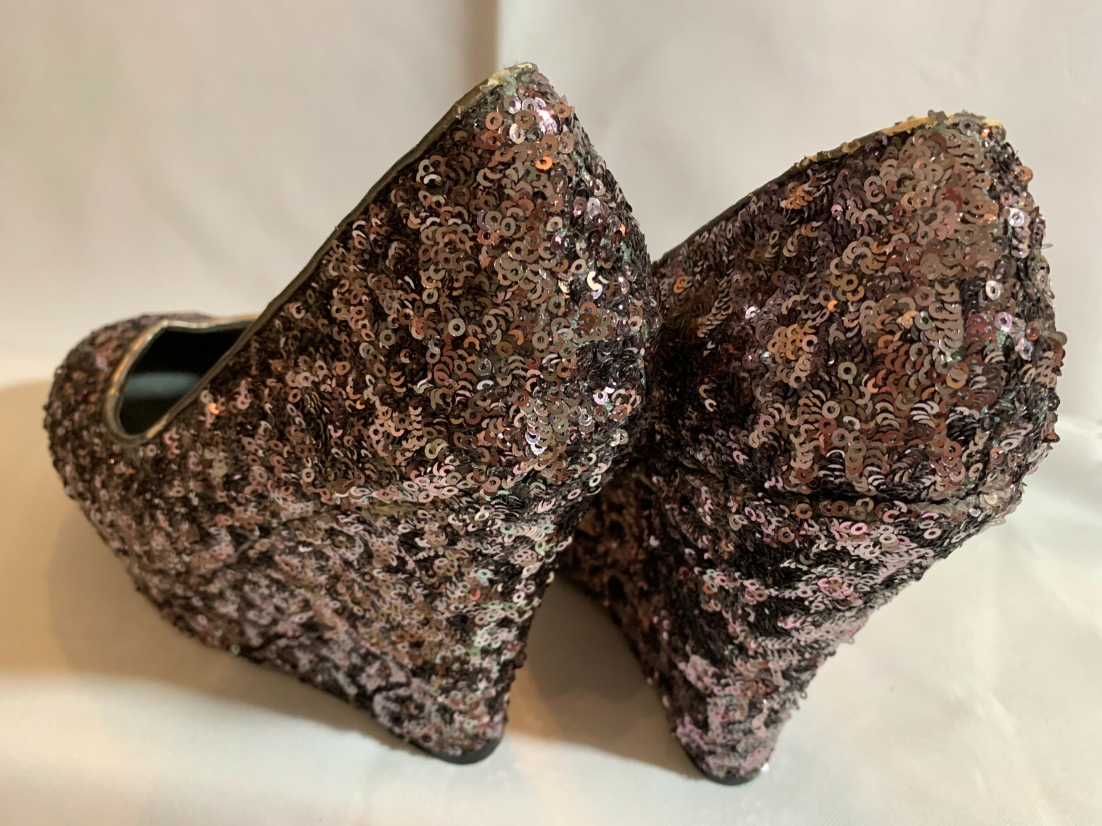 Womens Bongo Rockstar Sequin Platform Shoes 5" tall /… - Gem