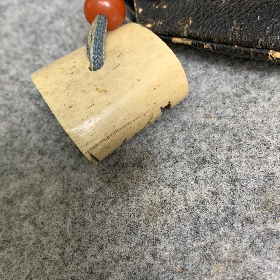 B33920 Antique Japanese Carved Toggle Netsuke with Leather Pouch | eBay