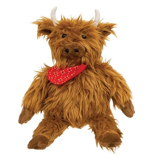 NEW Primitive COW DOLL HIGHLAND HARRY Farmhouse Country 12"H x 6"W x 3 ...