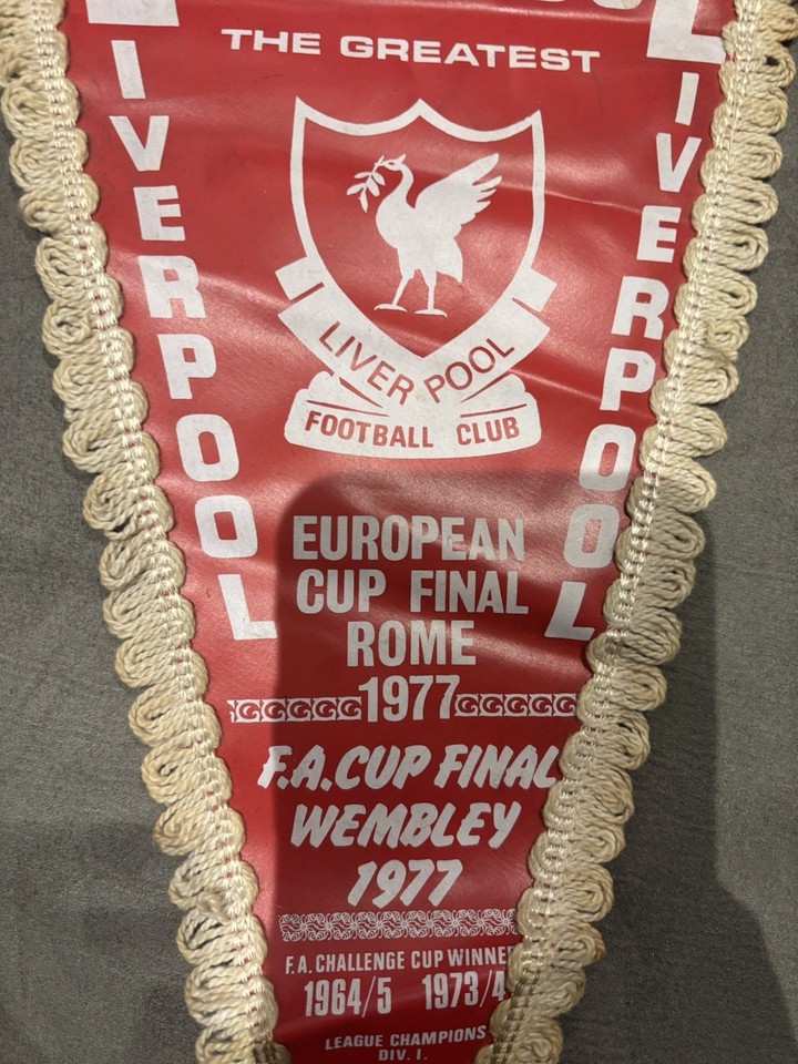 Liverpool FC Cup Final Rome 1977 Pennant Flag | eBay UK