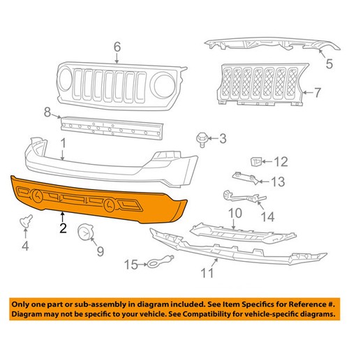CAPA For 11-16 Patriot Front Lower Bumper Cover Textured CH1015111 ...