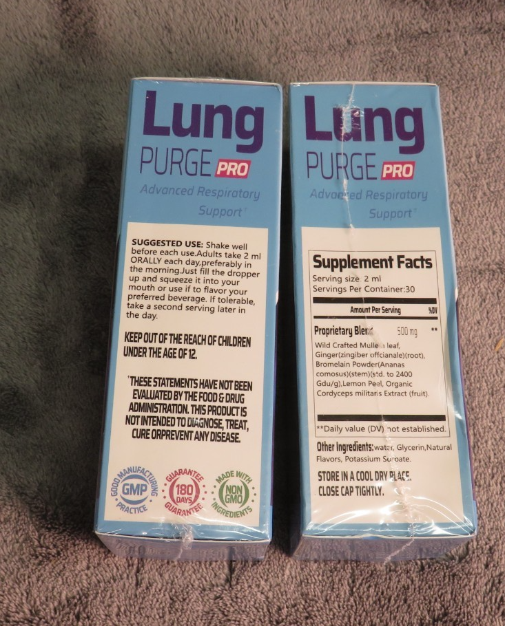 Lung Purge Pro Advanced Respiratory Lung Clearing Support 2 oz Sealed ...