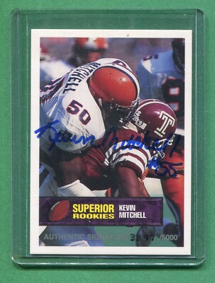 KEVIN MITCHELL SYRACUSE ORANGEMEN 49ER 1994 SUPERIOR ROOKIES AUTOGRAPH ...