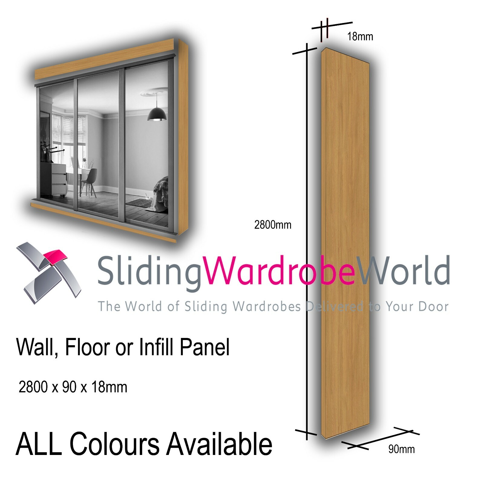 MFC Fillet 2800 x 90 x 18mm - Infill Panel, Wall, Floor or Ceiling ...