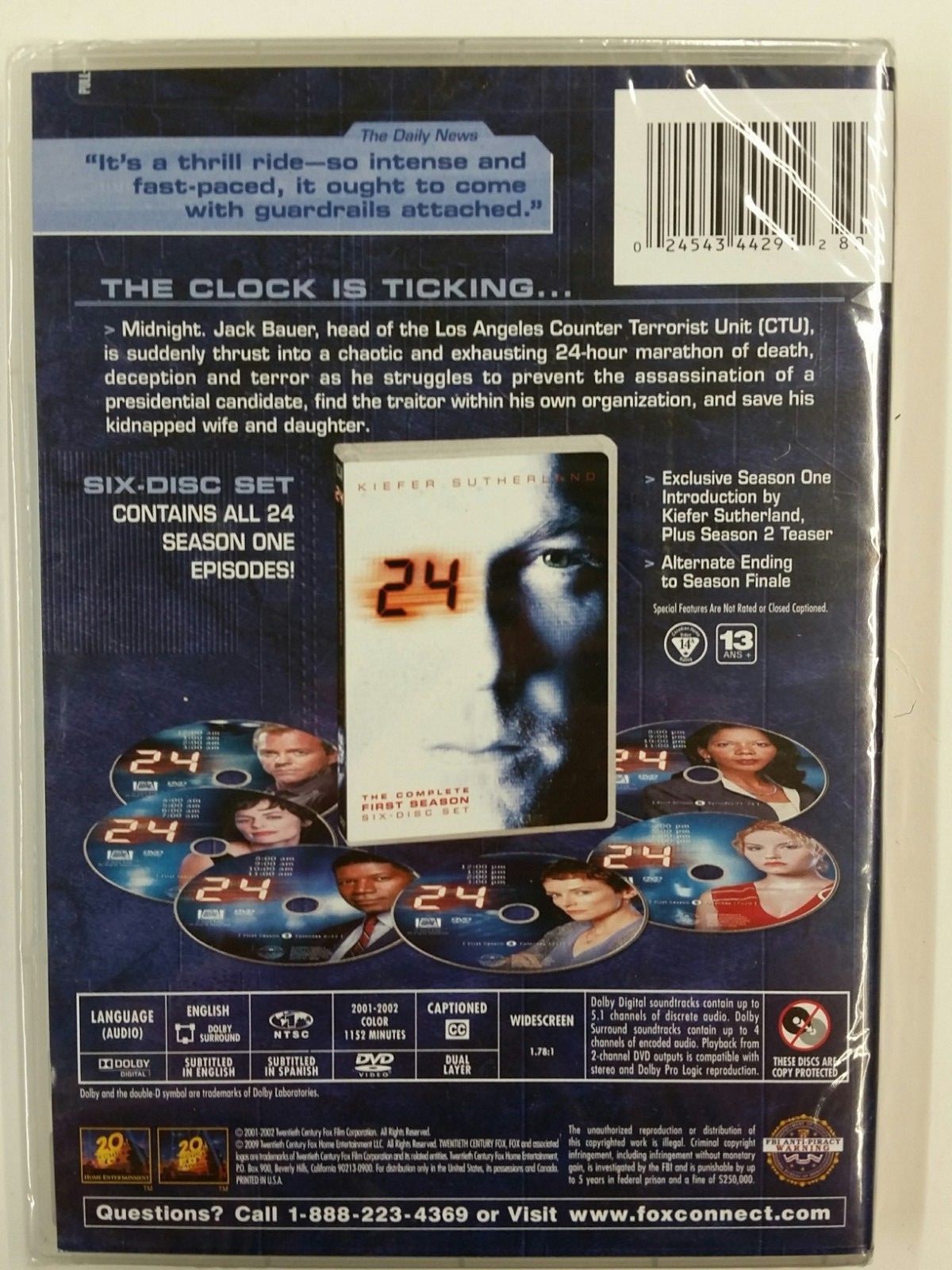 24 - Season 1 (DVD, 2007, 6-Disc Set) New 24543442912 | eBay