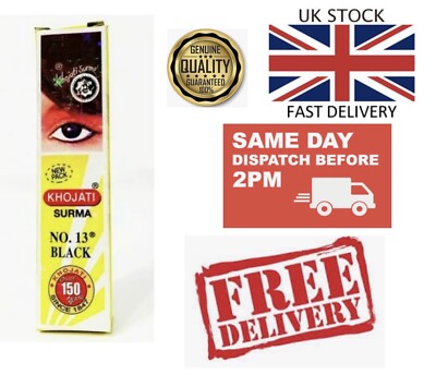 🇬🇧Khojati SURMA Black Special Kohl 100%Original Herb Black Shadow ...