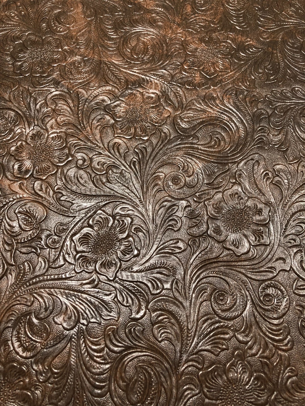 Tooled Faux Leather Western Embossed Vinyl - Fabric By The Yard | eBay