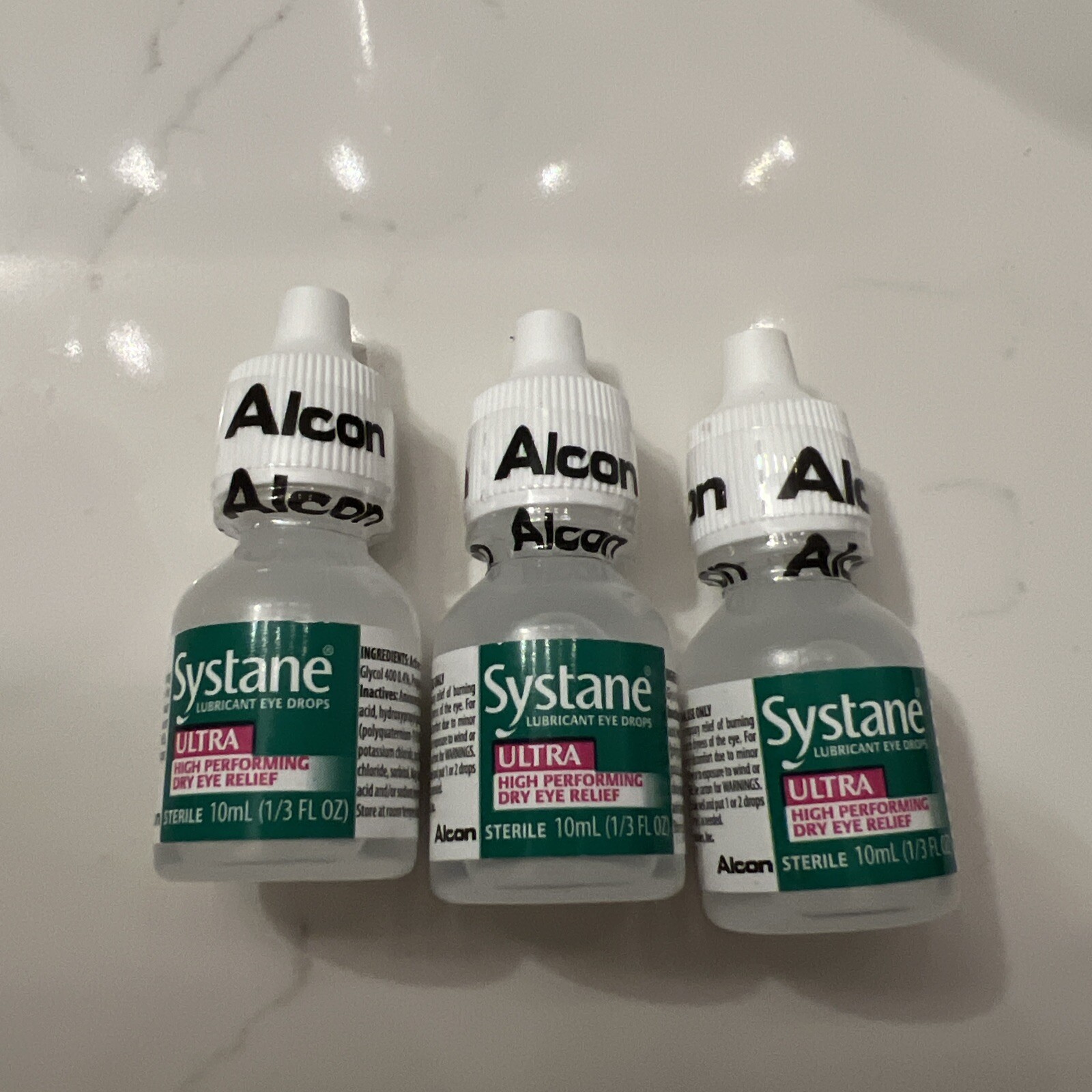 3 Bottles Of Systane ULTRA Lubricant Eye Drops 10mL High Performance 5/ ...
