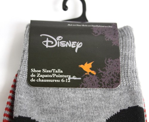 Disney Planet Sox Socks Gray Grey Red Mickey Mouse One pair New socks ...