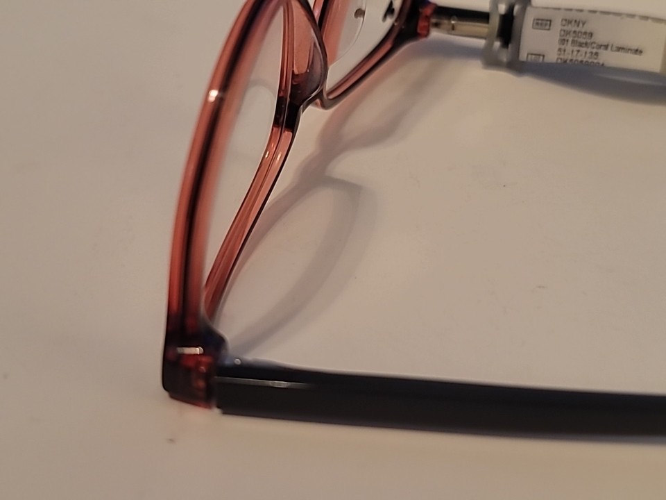 DKNY DK5059 Eyeglass Frames Cat Eye Full Rim Demo Lenses Black Coral ...
