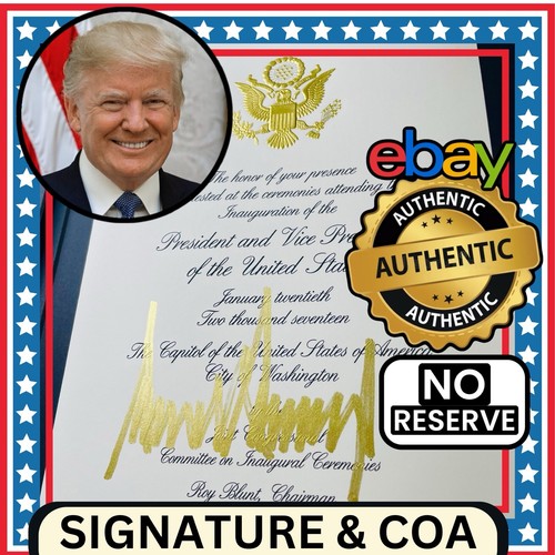🇺🇸 NO RESERVE Donald Trump Inauguration Autograph Signature Signed ...