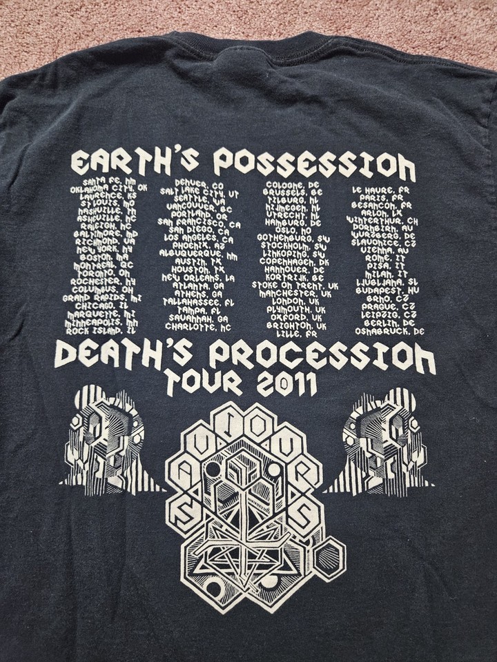 Vtg SAVIOURS Concert Shirt EARTH'S POSSESSION DEATH'S PROCESSION TOUR ...