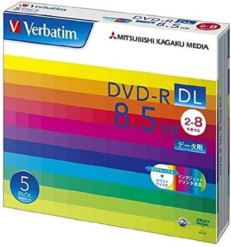 Verbatim DVD-R DL 8.5GB 5 sheets white printable single-sided F/S w ...