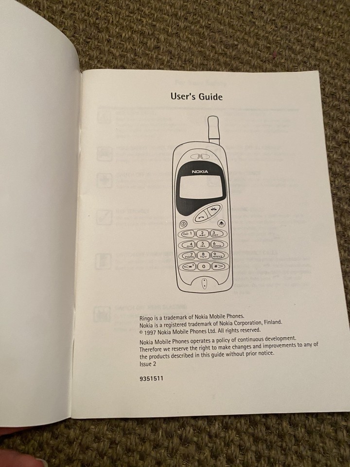 Rare Classic Nokia RinGo Vintage Mobile Phone Analog without charger ...