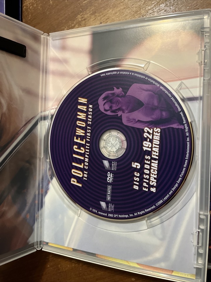 Police Woman Complete First Season Angie Dickinson 5 DVD Set Excellent ...