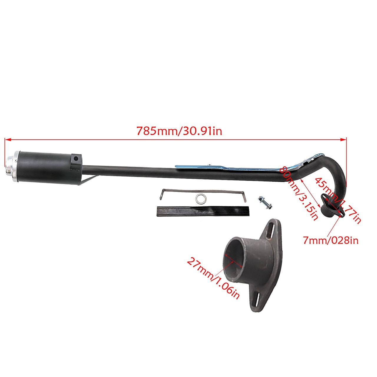 Lifan 125cc Engine Motor Kits Exhaust Pipe for Honda CT70 CRF Pit Dirt ...