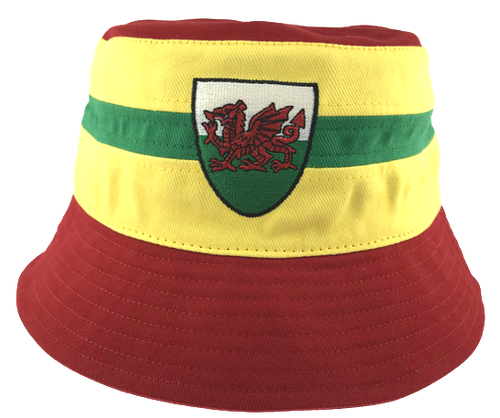 New Wales Cymru Am Byth Welsh Dragon Football Rugby Patriotic Bucket ...