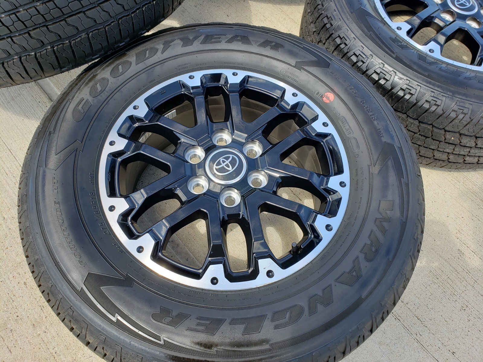 18" Toyota Tundra TRD TSS OEM black wheels rims tires 2022 2023 Sequoia ...