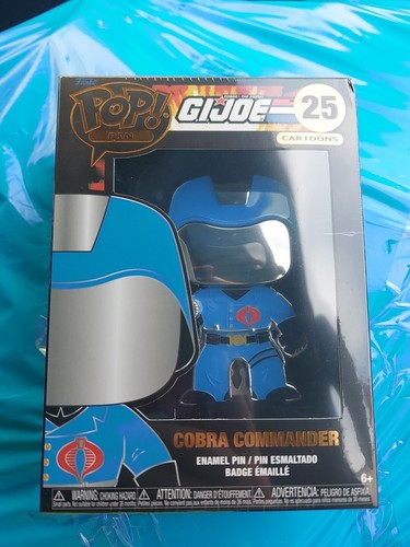 Gi Joe Cobra Commander Funko Pop! Pin Pop Pins Large Enamel Pin G.I Joe ...