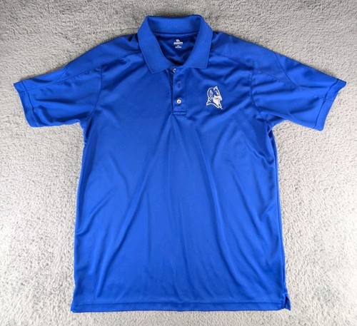 Duke Blue Devils Polo Shirt Mens Large Blue Short Sleeve College ...