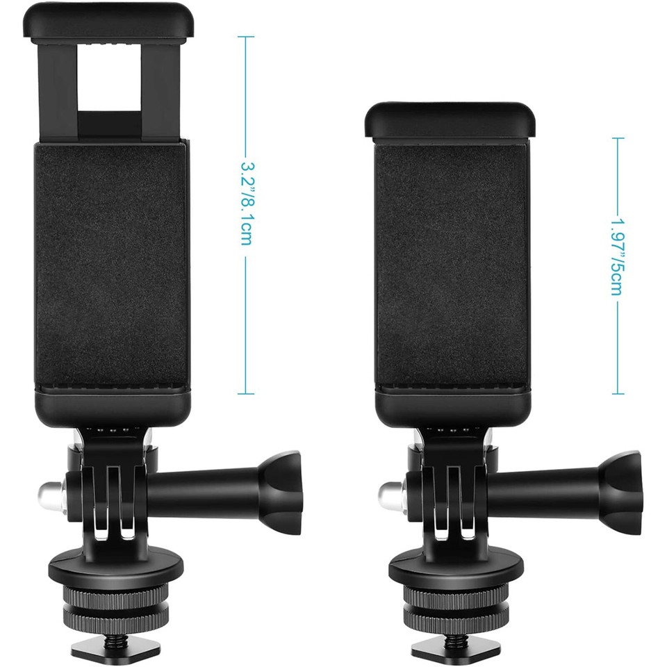 Phone Holder Hot Shoe Mount Adapter Kit for Cellphone DSLR GoPro Action ...