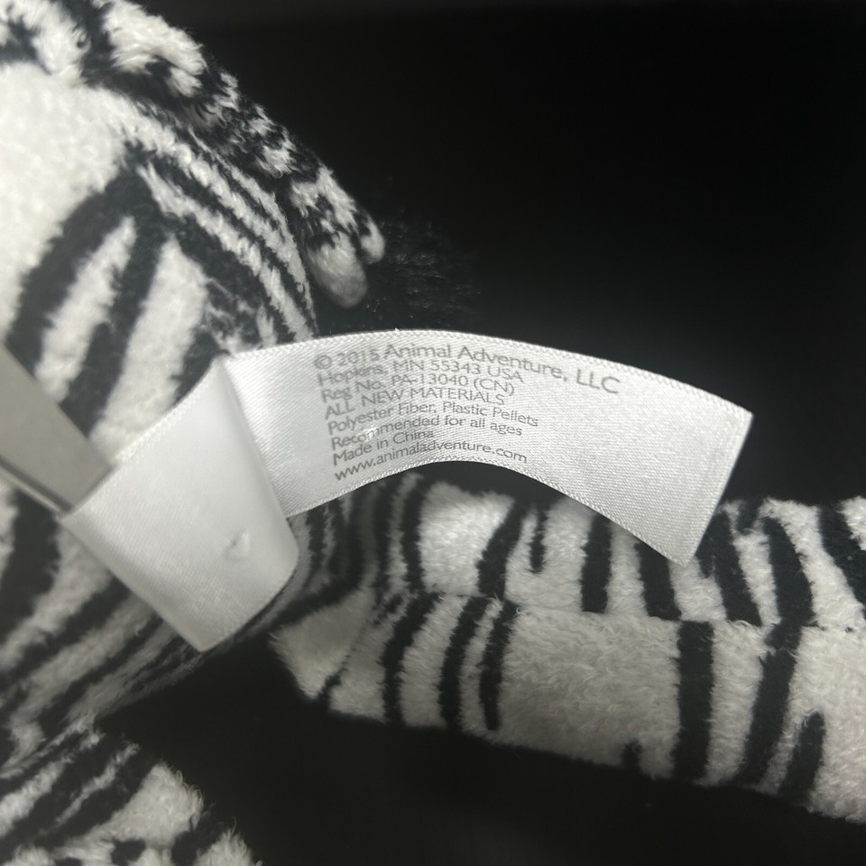 Animal Adventure Zebra Plush 18" Stuffed Animal Floppy Long Body Arms ...