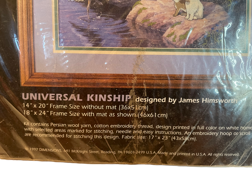 Dimensions 1505 Universal Kinship 14" x 20" Animals Sealed Crewel Kit ...