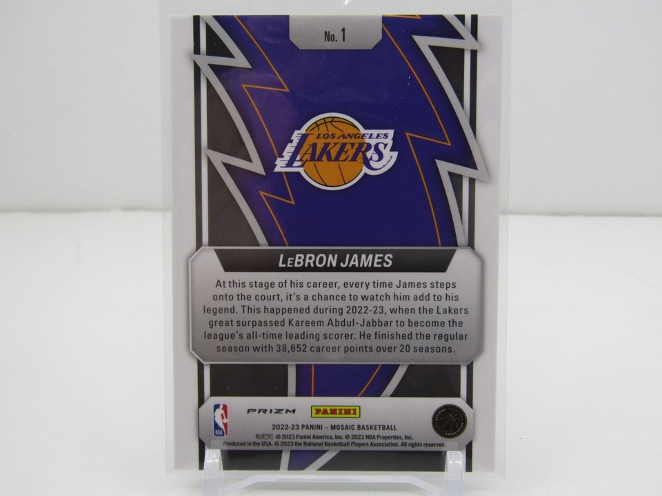 LEBRON JAMES 2022-23 MOSAIC THUNDER ROAD GREEN MOSAIC! LOS ANGELES ...