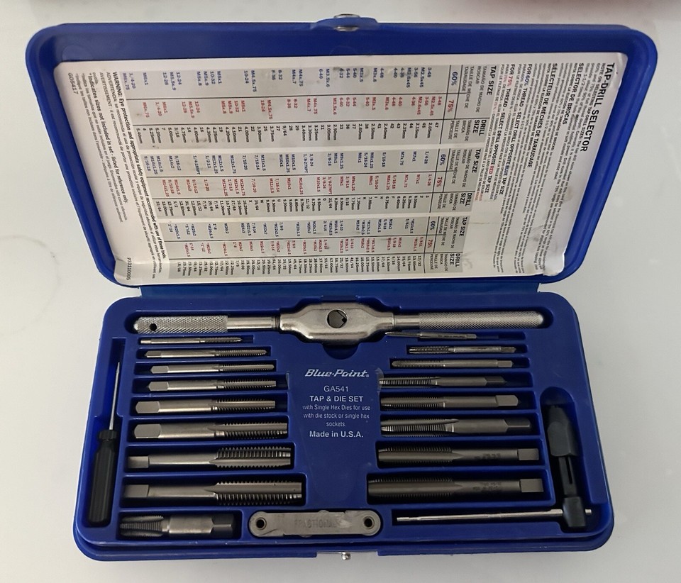 Blue-Point Tools USA GA541 TAP & DIE Set in Blue Case | eBay