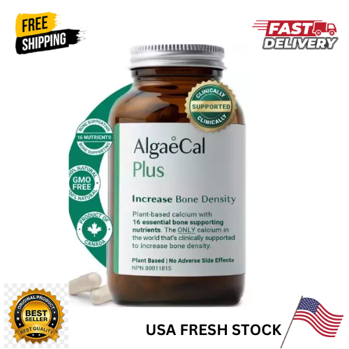 ALGAECAL Plus - Organic Red Algae Calcium Supplement, Vitamin K2 MK7 ...