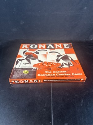 NIB Vintage MCM Konane Hawaiian Checker Game Koa Wood Board, Anekona ...