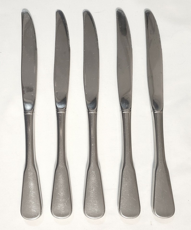 5 Dinner Knives MINUTE MAN COLONIAL BOSTON S.S.S. Oneida Stainless ...