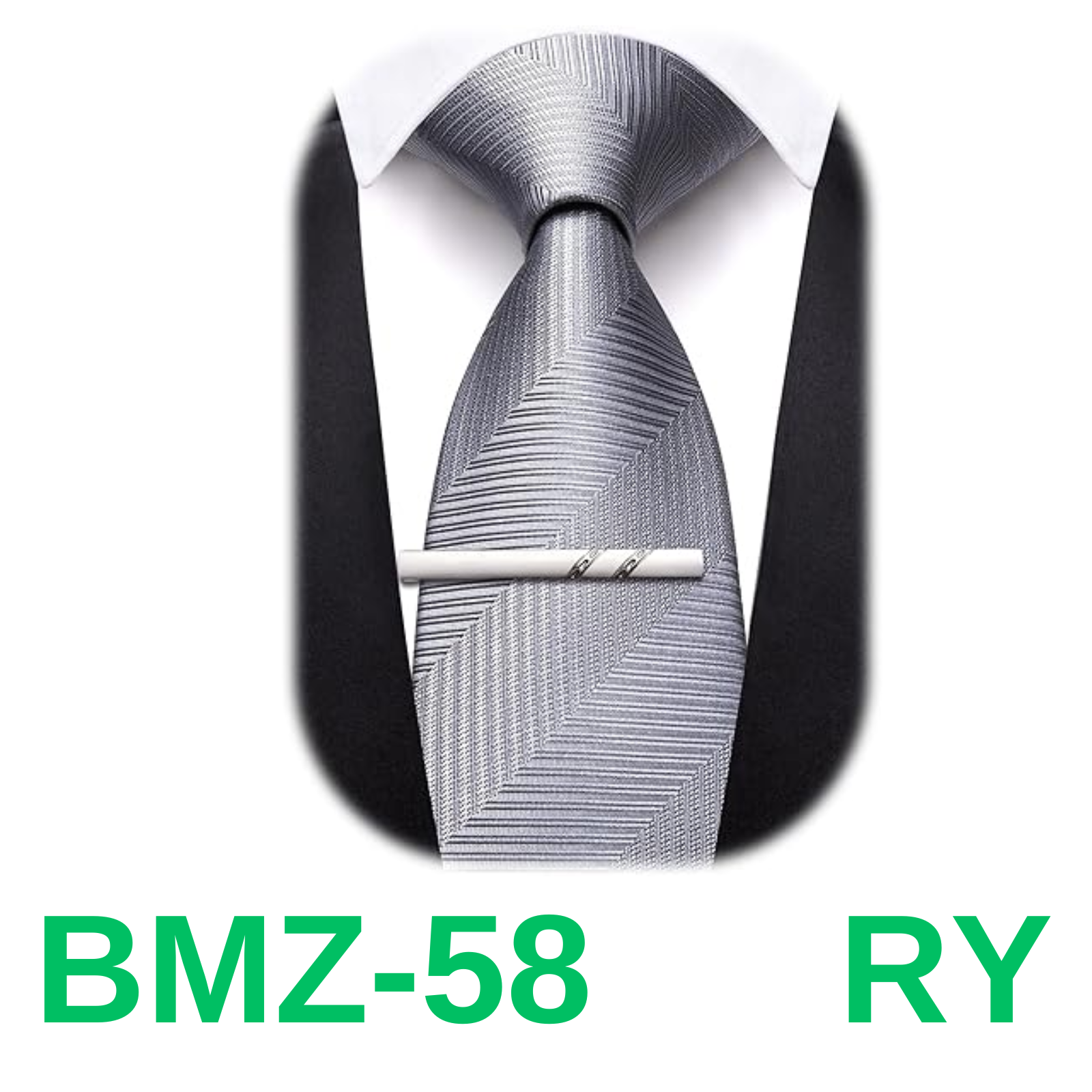 Barry.Wang Neckties for Man Silk Skinny Ties 3.1"(8CM) Striped Woven Clip Men | eBay