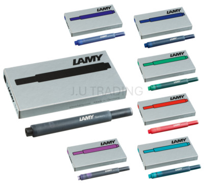 GENUINE LAMY T10 Ink Cartridge Fountain Pen Refill PACK OF 5, VARIOUS ...