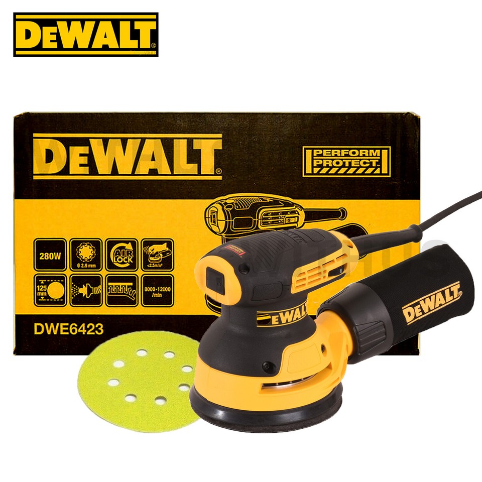 Dewalt DWE6423 5" Random Orbital Sander w/Dust Bag (220V/NEW) Variable ...
