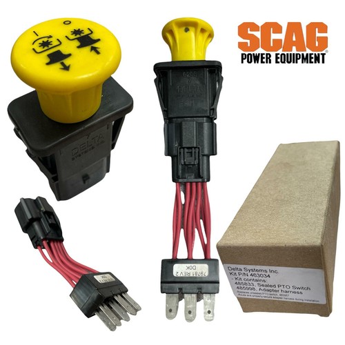 Genuine Scag Part SFW 36" and 48" Walk Mower Switch, PTO 10 Amp 483957 ...