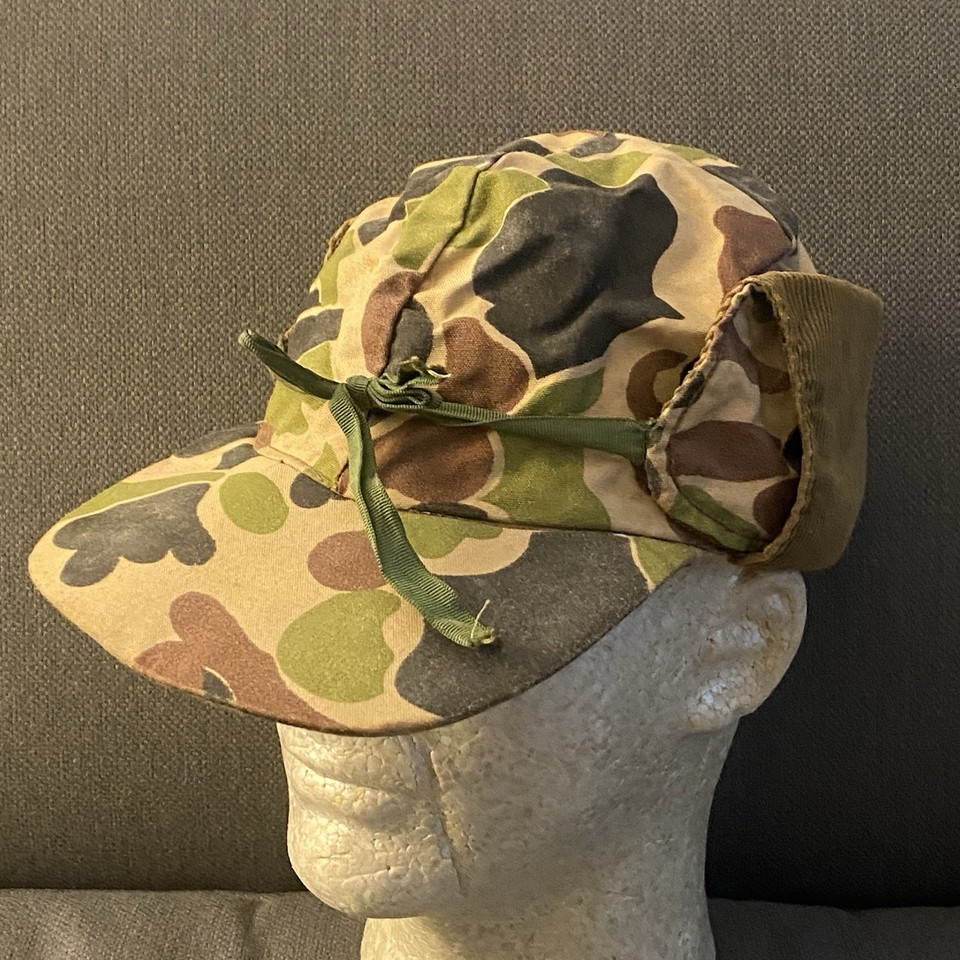 Vintage LL BEAN Insulated Camo Hunting Cap with Ear Flaps Size Small 21 ...