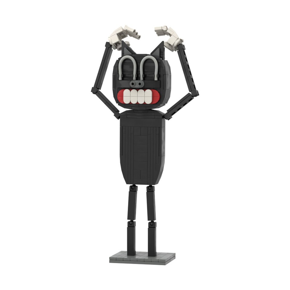 Cartoon Cat Model Horror Creature 197 Pieces Building Toys MOC Build ...