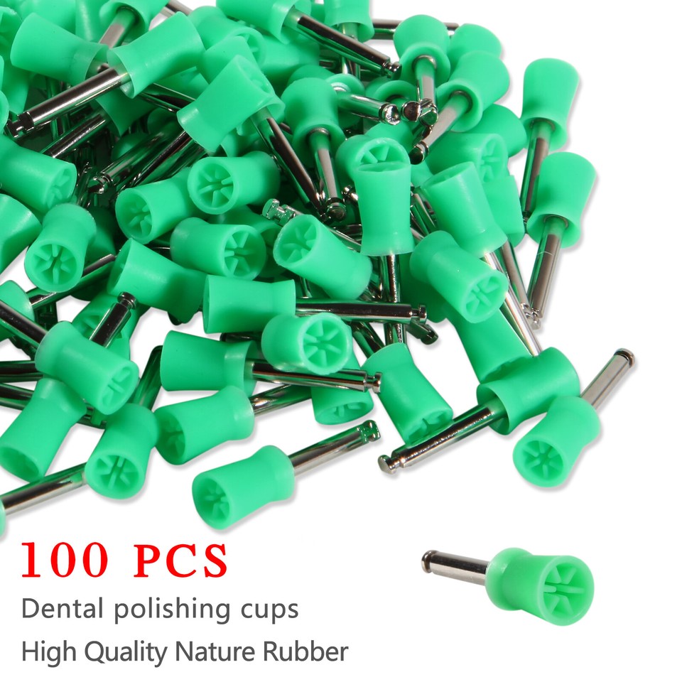 100/200pcs Dental Latch type Rubber Polishing Cups Brushes Tooth Prophy ...