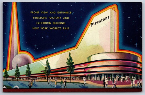 New York City~World Fair~Firestone Exhibition Bldg @ Night~1939 ...