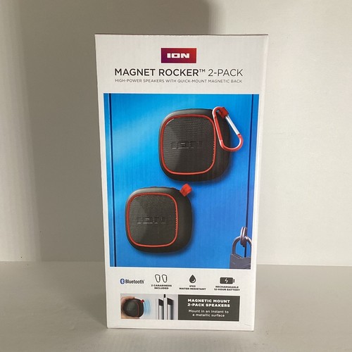 ION Magnet Rocker 2-Pack High Power Wireless Speakers Magnet 12 HR ...