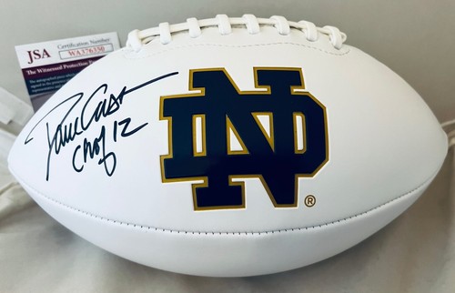 Dave Casper signed Notre Dame Fighting Irish Logo Football W/ CHOF JSA ...