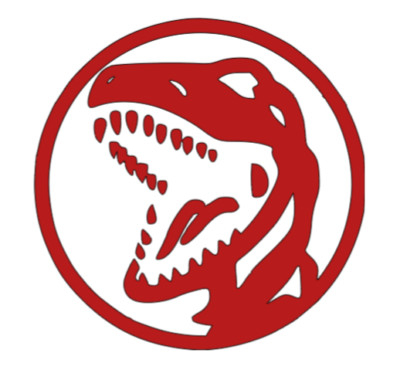 Vinyl Car Decal Sticker - Red Zord coin dinosaur for MMPR Power Rangers ...