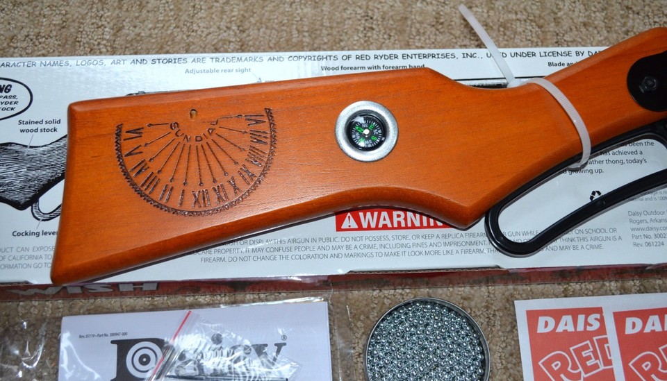 Red Ryder Christmas Wish BB Gun, My First Gun BB Tin W/BB'S, Compass ...