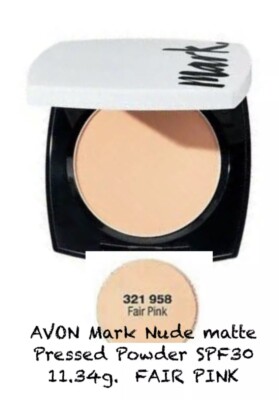 AVON Mark Nude matte Pressed Powder SPF30 11.34g. FAIR PINK | eBay ...