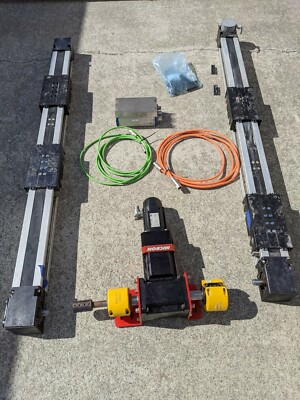 HEAVY DUTY 1m stroke linear motion rails, Kollmorgen servomotor, drive ...