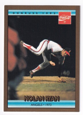 Nolan Ryan 1992 Donruss Coca Cola MLB Card # 7 Angels | eBay