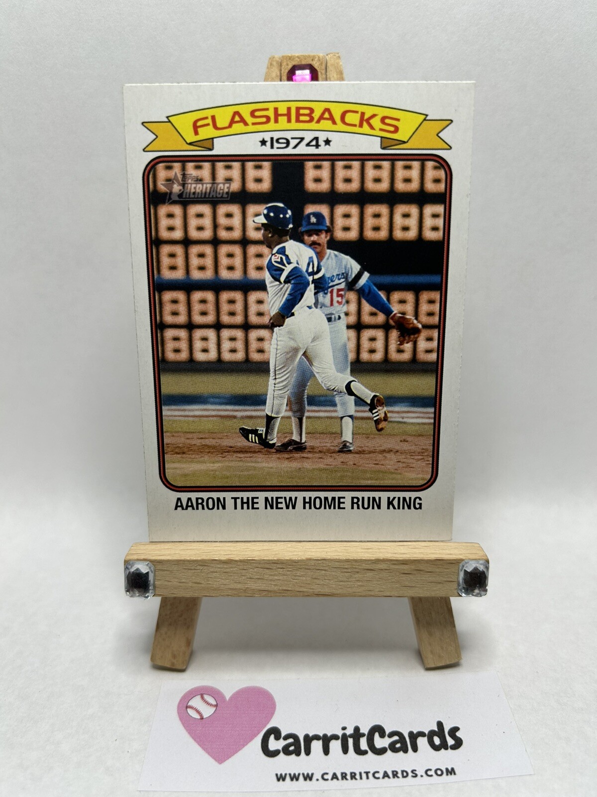 HANK AARON Home Run King 2023 Topps Heritage 1974 Baseball Flashbacks # ...